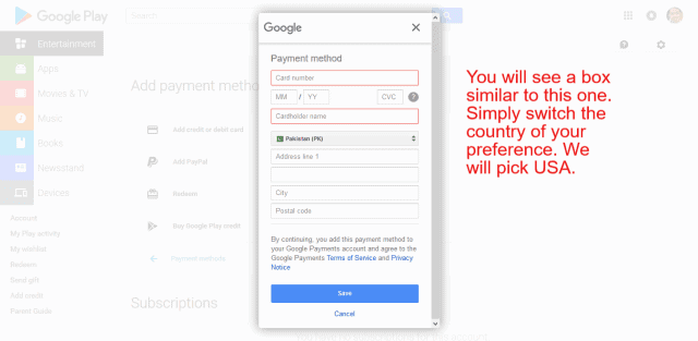 Purchase from US or UK Google Play Store from anywhere - TechVise